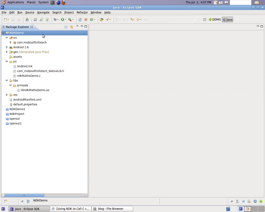 Using Android Ndk To Call Native Code From Android Application