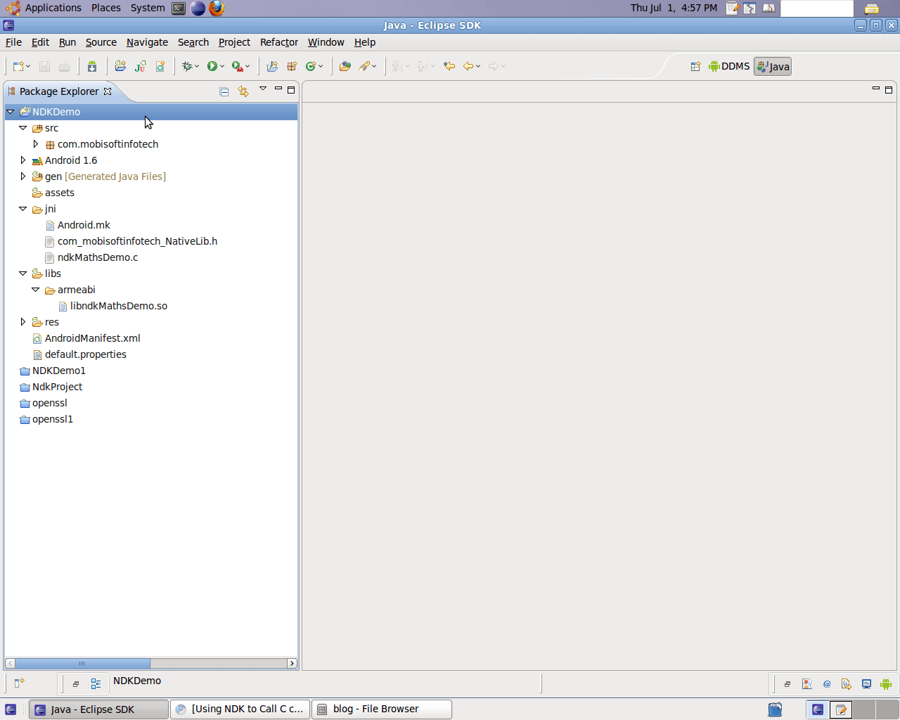 Using Android Ndk To Call Native Code From Android Application